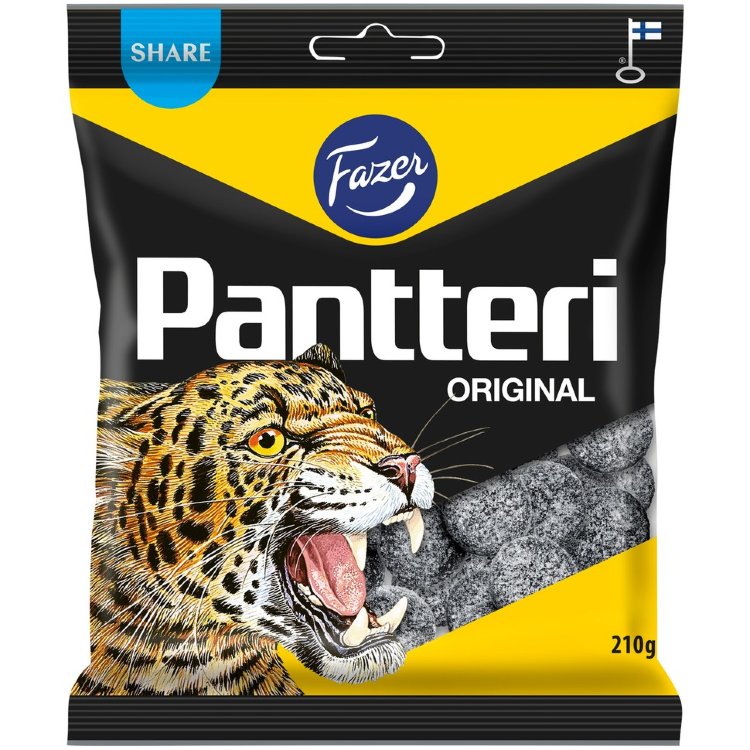 Лакричные конфеты Fazer Pantteri 210 гр купить | Товары из Финляндии